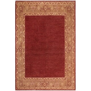 Contemporary Ziegler Angelia Red Brown Hand-knotted Wool Rug - 8'3" x 9 ...