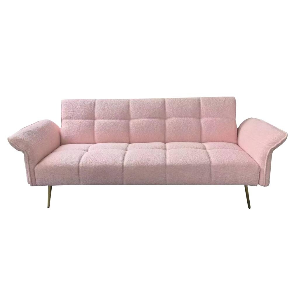 Modern 70 Inch Teddy Fleece Convertible Futon Sofa bed On Sale Bed Bath Beyond 41030236