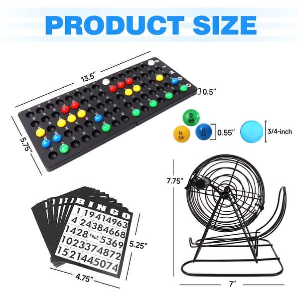 GSE™ Classic Bingo Game Set for Kids & Adults, Family - Roller Cage and ...