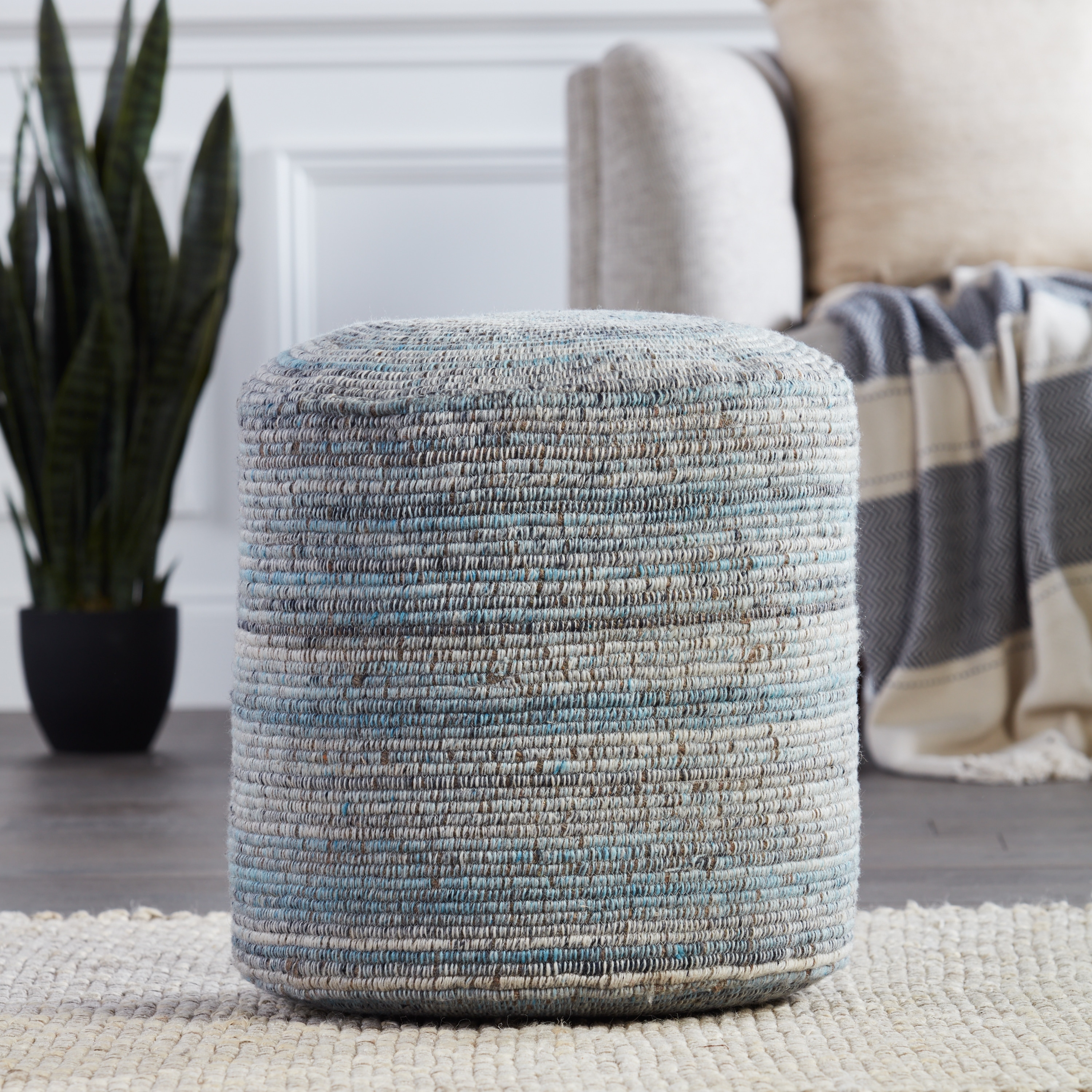 Light blue pouf ottoman store