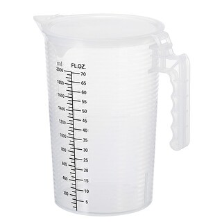 Graduated Beaker, 2000ml PP Plastic Cup Double Sided Black Graduations ...