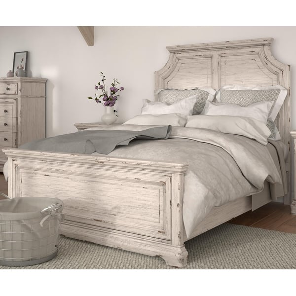 white panel bed king