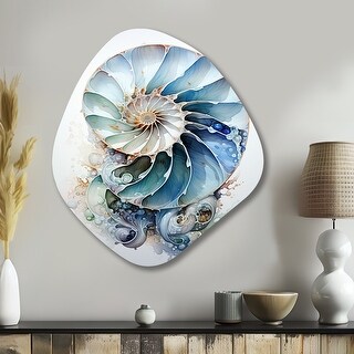 Nautilus Ocean Blue Sheels Symetry - Nautilus Sculptures Wall Art In ...