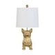 Gold Resin Corgi Dog Table Lamp with Linen Shade - Bed Bath & Beyond ...