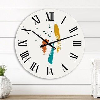 Designart 'Circular Composition Abstract Organic Vintage VI' Mid ...