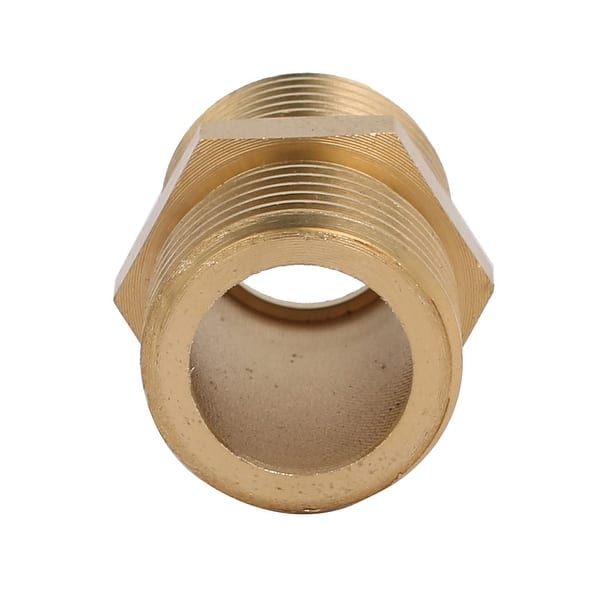 3pcs G1/2 to G1/2 Male Thread Faucet Adapter Connector - Brass Tone ...