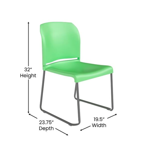 880 lb. Capacity Full Back Contoured Stack Chair with Powder Coated ...