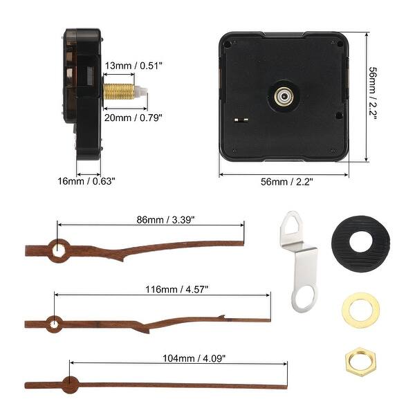 2Set Quartz Clock Wooden Movement 0.8" Shaft for 8-10mm Dial Thickness ...