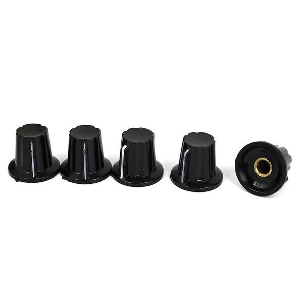 6mm Hole Diameter Potentiometer Control Knobs Cover Caps Black 5 Pcs ...