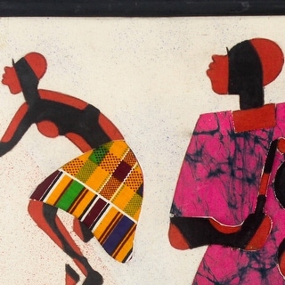 Handmade Apatampa Dancers Fabric collage wall art (Ghana) - Bed Bath ...