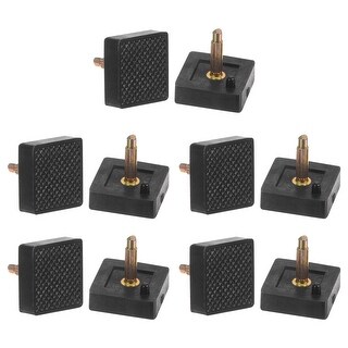 5 Pairs Kitten Heel Tips Tap Caps, 3mm Pin, 16mm Square Heel Caps ...