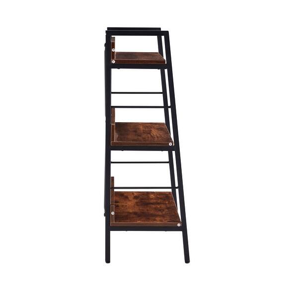 37''H 3-Layer Display Bookshelf Storage Unit Ladder Rack - 37''H 3 ...