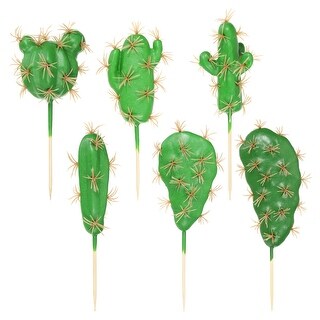 6Pcs Artificial Cactus Decor Faux Succulents Plants Unpotted Fake ...