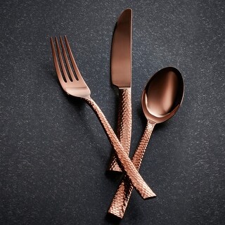 Argent Orfèvres™ Paris Hammered Copper - 20 Piece Flatware Set, Service ...