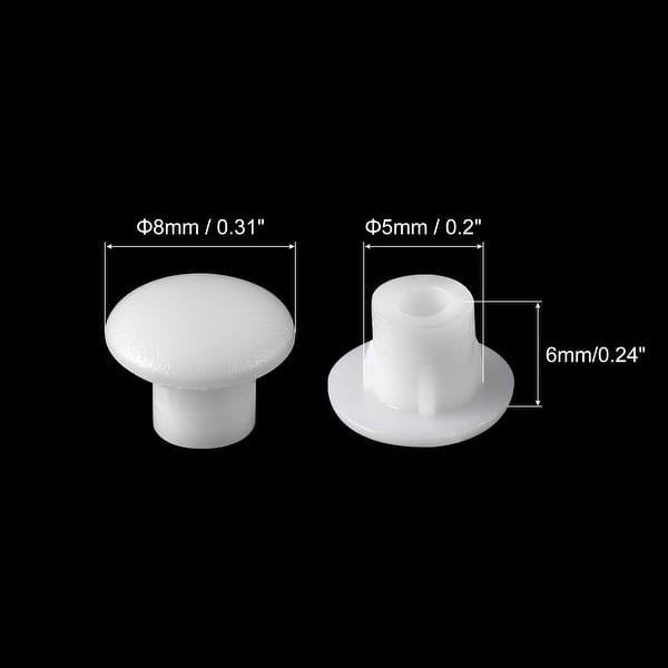 5mm(3/16") Dia PP Screw Hole Plugs for Furniture Cupboard, 180 Pcs ...