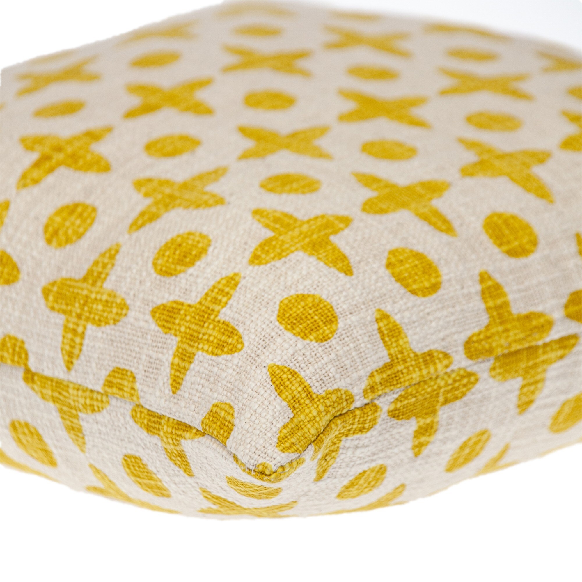 yellow patterned cushions