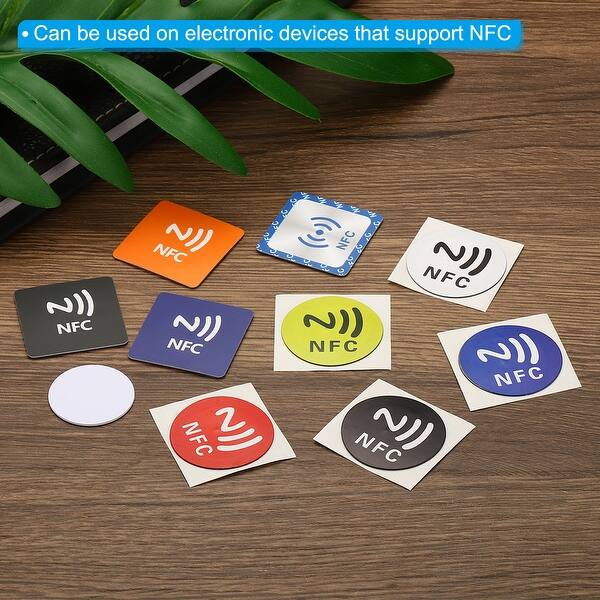20Pcs NFC Stickers NFC215 Tag Sticker 504 Bytes Blank Round NFC Tags ...