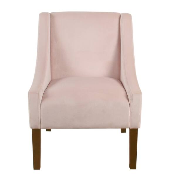 Modern Velvet Swoop Arm Accent Chair - Light Pink - Bed Bath & Beyond ...