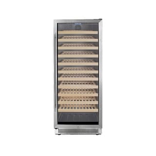 Summit 27 Inch Wide 127 Bottle Capacity Free Standing Wine Cooler with ...