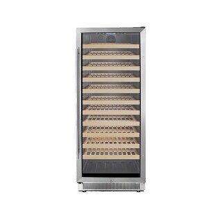 Summit 27 Inch Wide 127 Bottle Capacity Free Standing Wine Cooler with ...