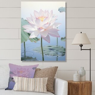 Designart "Lotus Minimalism Dream " Lotus Wall Art - Bed Bath & Beyond ...