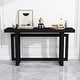 Modern Entryway Console Table with Industrial-inspired Concrete Wood ...