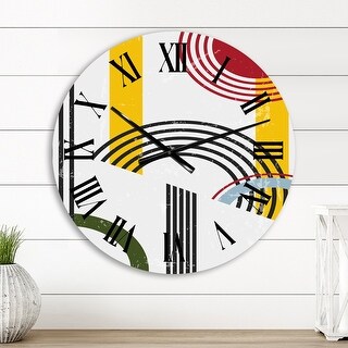 Designart, 'Minimalistic Geometric Elements In Retro Colors III' Mid ...