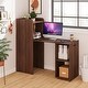 Costway Extendable Computer Desk Reversible Home Office Desk Study ...