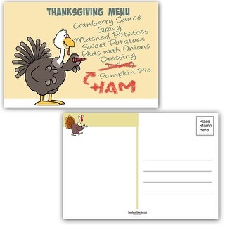 Stonehouse Collection Funny Postcards - 4 x 6 Happy Thanksgiving -40 ...