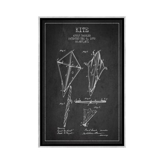 iCanvas "Kite Dark Patent Blueprint" by Aged Pixel Framed - Bed Bath ...