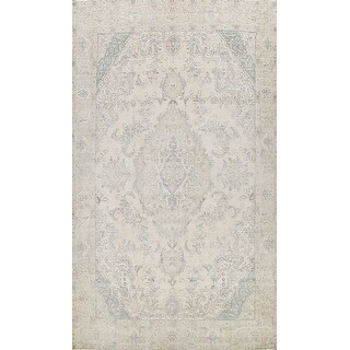 Muted Distressed Persian Tabriz Area Rug Wool Hand-knotted Carpet - 9'4 ...
