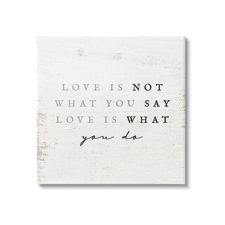Stupell Rustic Love Phrase Canvas Wall Art Design by Lil' Rue - Bed ...