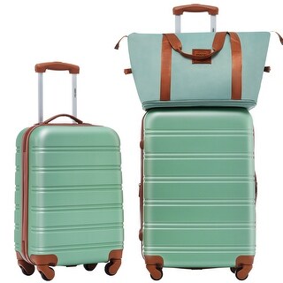 2-Piece Spinner Luggage Set w/Luggage Storage Bags & TSA Lock,Green - Bed Bath & Beyond - 39514087