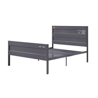Industrial Cargo Container Style Full Metal Bed with Headboard and ...