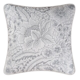 Colonial Williamsburg 18" x 18" Clementina Cement Embroidered Pillow ...