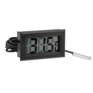 Digital Thermometer Temperature Gauge Tester w NTC Sensor Probes Cable ...