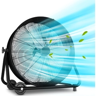 24 in. High Velocity Industrial Drum Fan with Casters and Handle - Bed ...