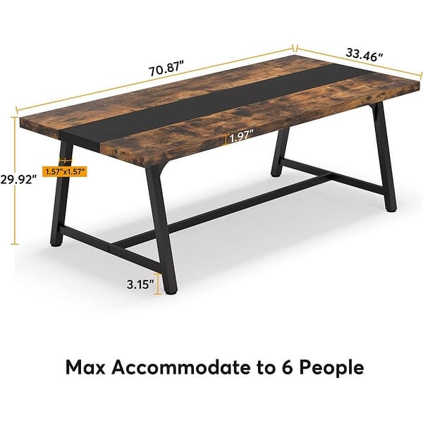 6FT Rectangle Conference Table, 6 People Meeting Table - Bed Bath ...