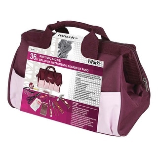 Olympia Tools 80-795 iWork Pink Tool Bag Set, 36 Piece - Bed Bath ...