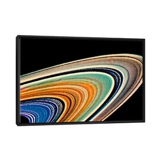 iCanvas "Modern Art - Rings of Saturn" by 5by5collective Framed Canvas ...