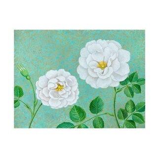 Diana Cook 'Paris White Rose' Canvas Art - Bed Bath & Beyond - 39538133