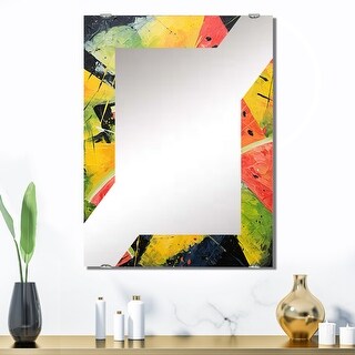 Designart "Red Vibrant Watermelon Palette I" Melon Mirror Red ...