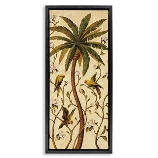 Stupell Parrots & Jungle Botanics Framed Floater Canvas Wall Art Design ...