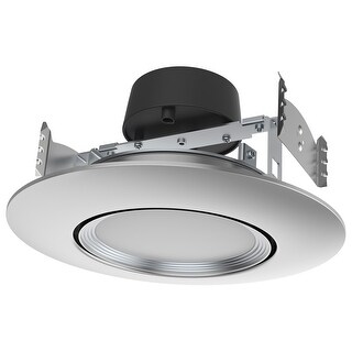 10.5 W LED Retrofit Downlight Gimbaled 120 V CCT Selectable Brushed ...