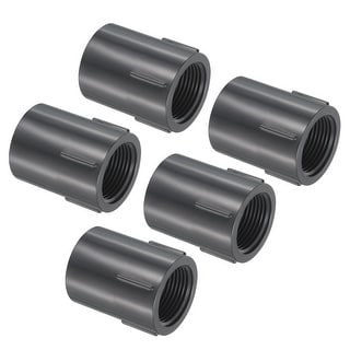 5Pcs PVC Pipe Fitting 1NPT Female Thread 1" Socket Straight Connector ...