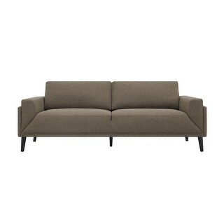 Upholstered Track Arms Sofa with Wooden Legs - Bed Bath & Beyond - 39157873