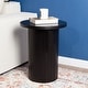 Round Wood End Table Fluted Pedestal Side Table - Bed Bath & Beyond ...