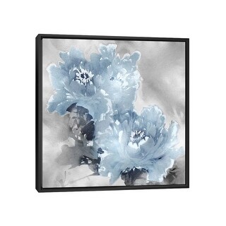iCanvas "Flower Bloom On Silver I" by Jesse Stevens Framed Canvas Print ...