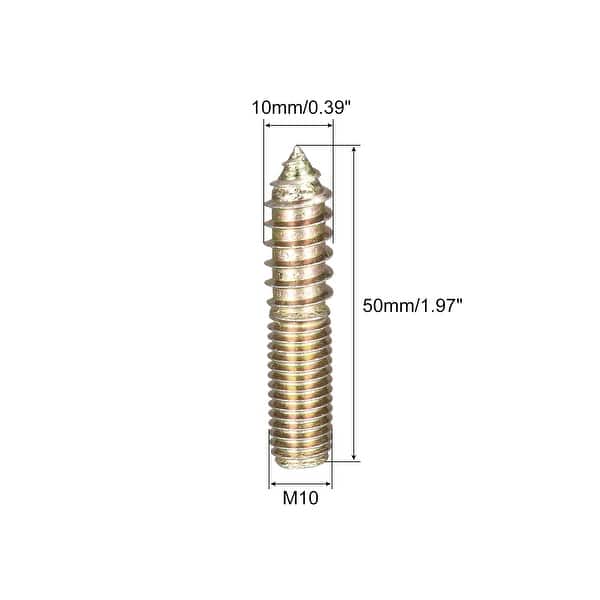 Hanger Bolts 12pcs Double Ended Thread Dowel Screws for Wood Furniture ...