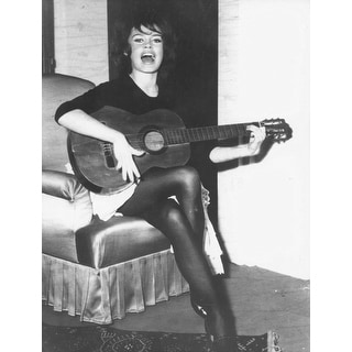 Brigitte Bardot playing a guitar and singing Photo Print - Bed Bath ...